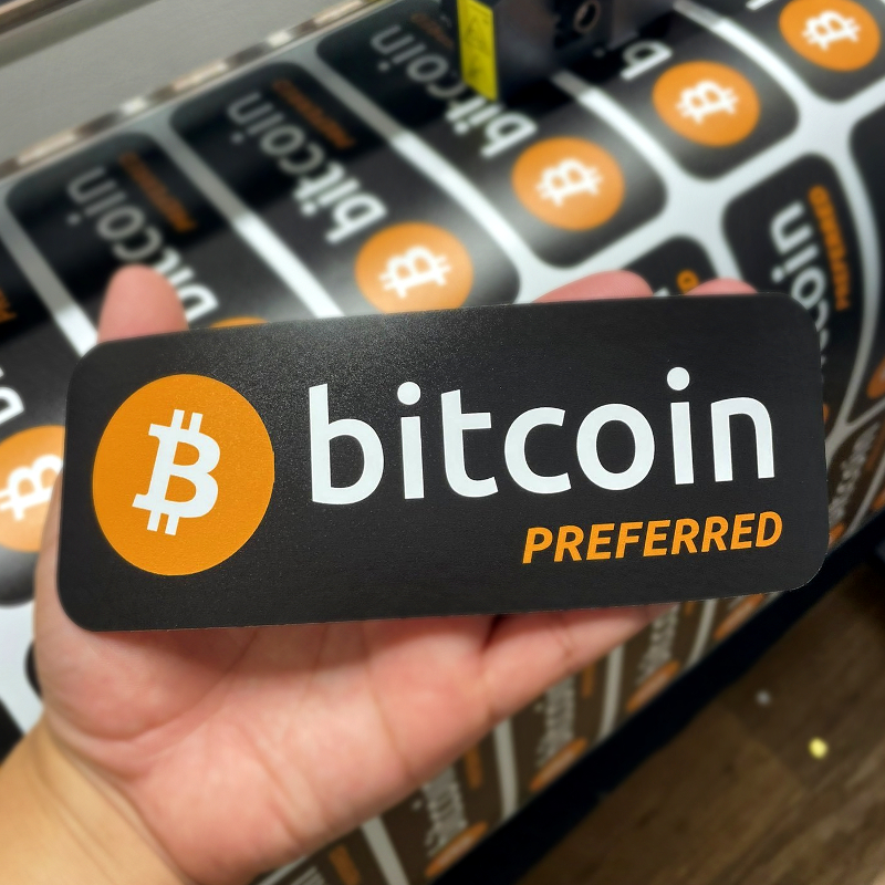 Bitcoin Preferred 7″ Sticker – CryptoCloaks
